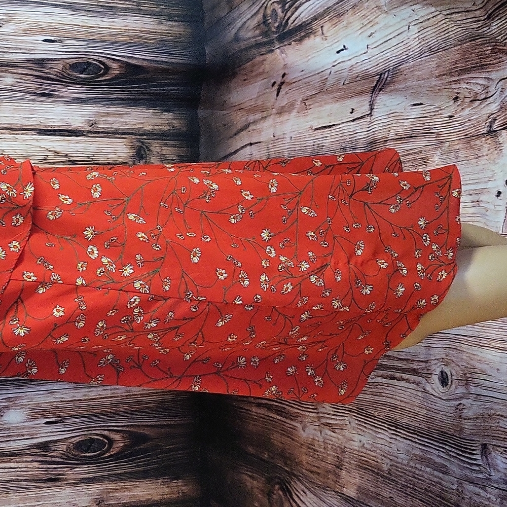 Tabitha Webb Red Daisy Spaghetti Strap Dress Size 6 - Gem